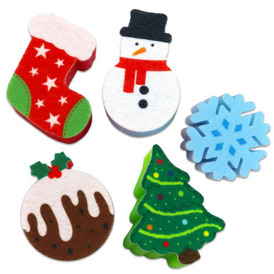 Christmas Sponge Stampers: Pack of 5 From 1.00 GBP | The Works