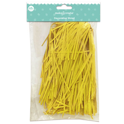 Decorative Shredded Paper 50g: Yellow From 0.50 GBP | The Works