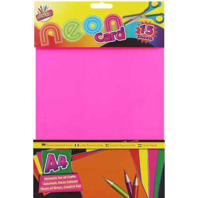 A4 Neon Card - 15 Sheets From 0.50 GBP | The Works