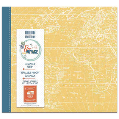 First Edition Bon Voyage Map Scrapbook Album 8”x8” From 11.00 GBP | The ...
