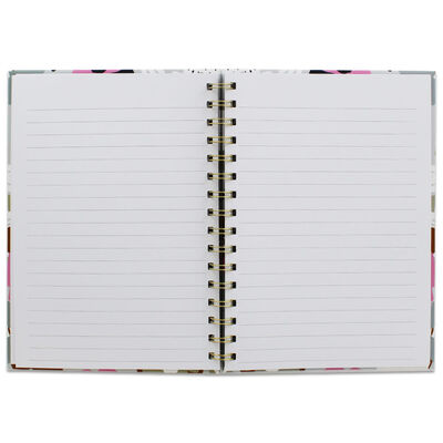 A5 Wiro Grey Retro Floral Notebook From 1.00 GBP | The Works