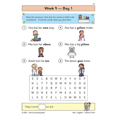 KS1 English Daily Practice Book: Year 1 Autumn Term By CGP Books | The ...