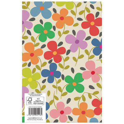 A5 Casebound Colourful Flowers Notebook From 2.00 GBP | The Works