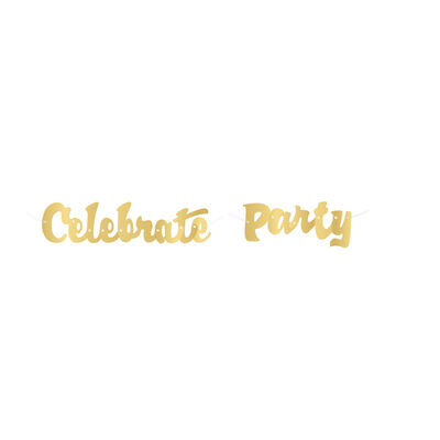 Gold Foil Celebrate Party Letter Banner From 0.10 GBP | The Works