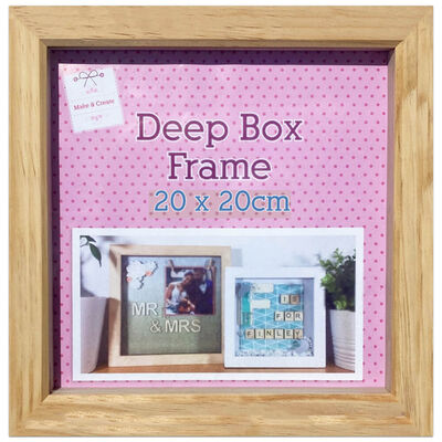 Pine Deep Box Frame - 20cm x 20cm From 3.00 GBP | The Works