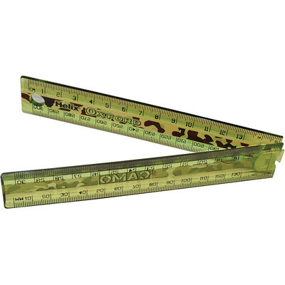 Helix Oxford Camo Green 30cm Folding Ruler From 0.50 GBP | The Works