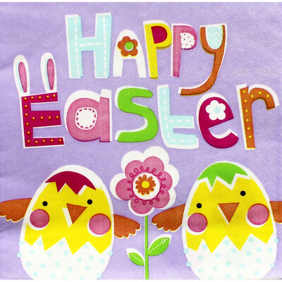 Happy Easter Paper Napkins: Pack of 16 From 2.00 GBP | The Works