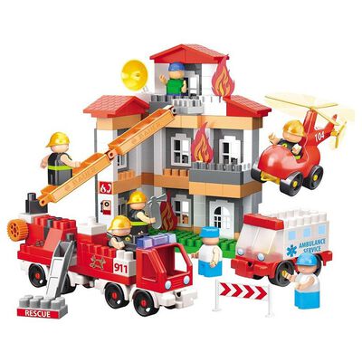 Bauer Blocks Fire Department Playset From 5.00 GBP | The Works