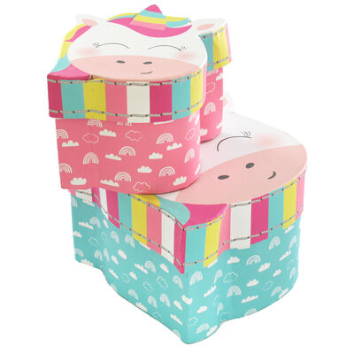 Unicorn Shaped Storage Boxes - Set of 2 From 0.10 GBP | The Works