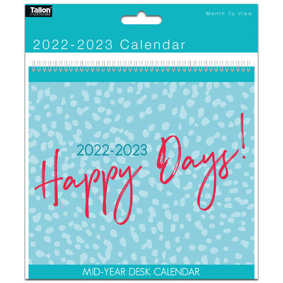 Happy Days! 2022-2023 Mid-Year Desk Calendar From 0.50 GBP | The Works