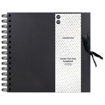 Create Your Own Black Scrapbook - 12 x 12 Inches From 5.50 GBP | The Works