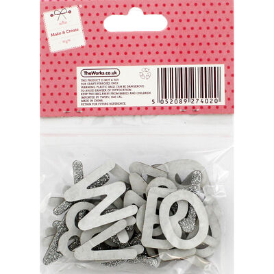 Silver Glitter Alphabet Stickers From 0.75 GBP | The Works