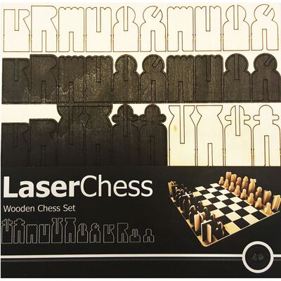 Wooden Laser Cut Chess Set From 0.50 GBP | The Works