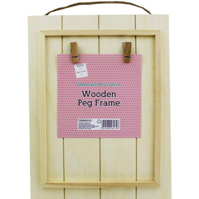 Hanging Wooden Peg Frame From 0.10 GBP | The Works