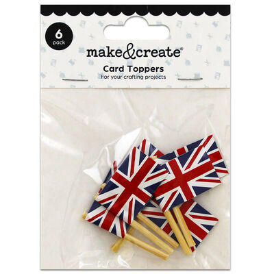 Union Jack Flag Card Toppers: Pack of 6 From 0.50 GBP | The Works