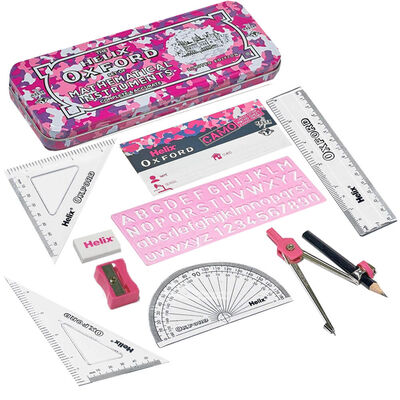 Helix Oxford Pink Camo Maths Set From 0.50 GBP | The Works