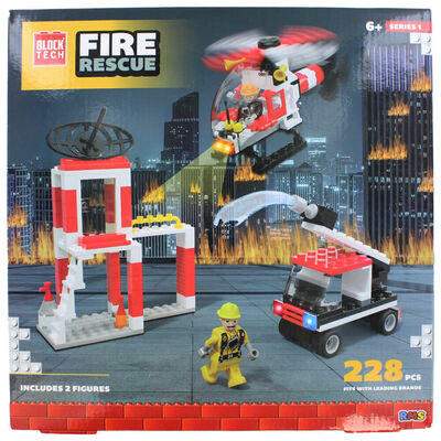 Block Tech Fire Station Firefighters and Station Set From 7.00 GBP ...