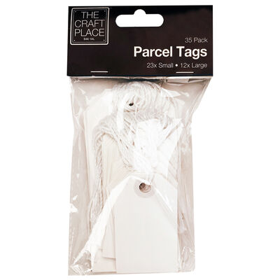 White Parcel Tags - 35 Pack From 2.00 GBP | The Works