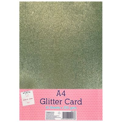 A4 Gold Glitter Card: Pack of 10 From 0.50 GBP | The Works