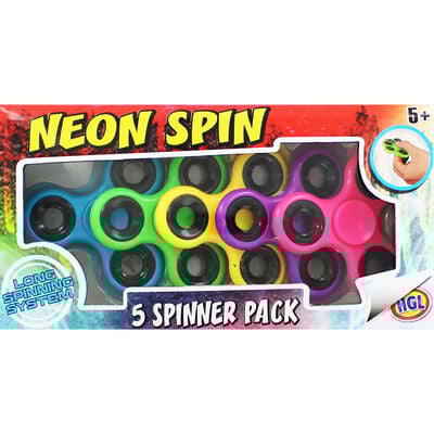 Neon Fidget Spinners - 5 Pack From 0.50 GBP | The Works