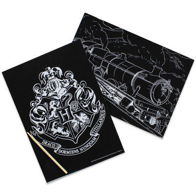 Harry Potter Hogwarts Express and Crest Scratch Art Set From 0.50 GBP ...