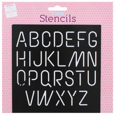 Alphabet Stencil Set: 3 Pack From 0.25 GBP | The Works