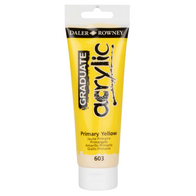 Graduate Acrylic Paint Primary Yellow 120ml From 0.50 GBP | The Works