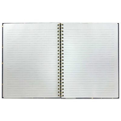A4 Navy & Gold Spotty Wiro Notebook From 3.00 GBP | The Works