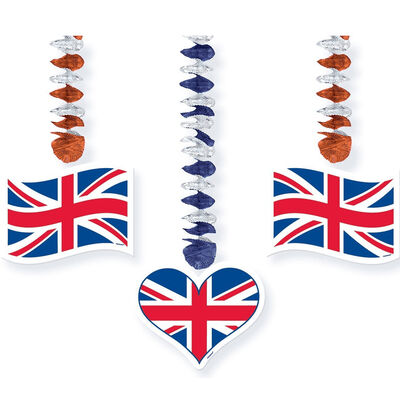 Union Jack Dangling Cut-Outs - Set of 3 From 0.25 GBP | The Works
