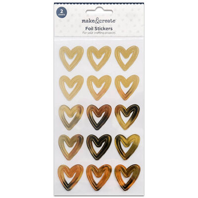 Love Foil Heart Stickers From 0.50 GBP | The Works