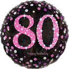 18 Inch Pink Number 80 Helium Balloon From 0.50 GBP | The Works