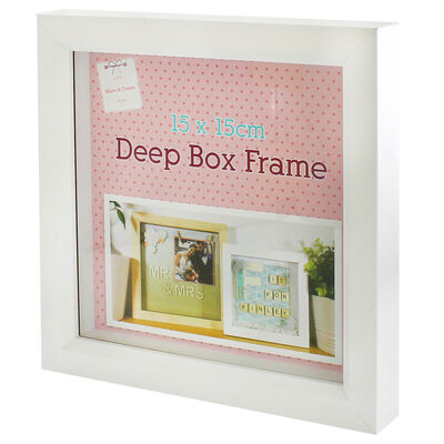 White Deep Box Frame: 15cm x 15cm From 3.00 GBP | The Works