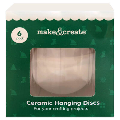 Ceramic Hanging Discs: Pack of 6 From 2.00 GBP | The Works