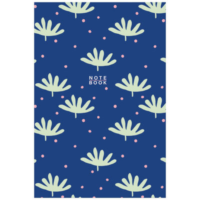 B5 Casebound Blue Leaf Notebook From 2.25 GBP | The Works