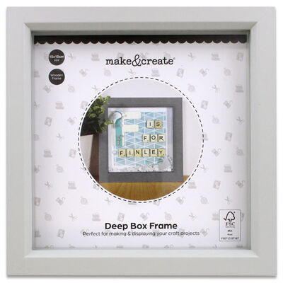 Grey Deep Box Frame: 15cm x 15cm From 3.00 GBP | The Works