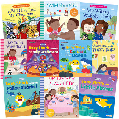 Baby Shark & Friends: 10 Kids Picture Books Bundle By Various |The Works
