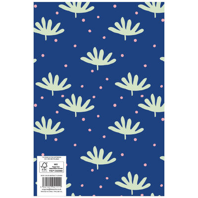 B5 Casebound Blue Leaf Notebook From 2.25 GBP | The Works