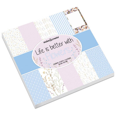 Spring Floral Design Pad: 6 x 6 Inches From 1.50 GBP | The Works