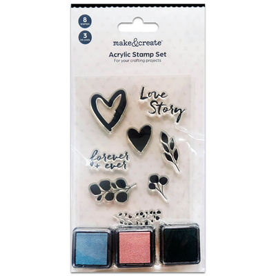 Love Acrylic Stamp & Ink Set From 0.50 GBP | The Works