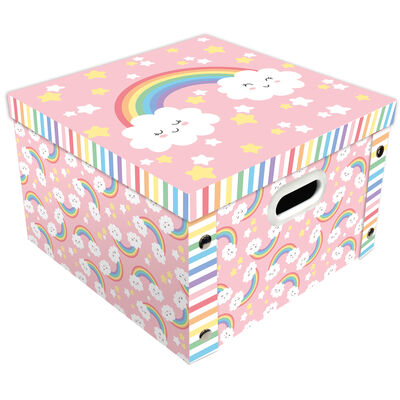 Pastel Rainbow Collapsible Storage Box From 0.50 GBP | The Works
