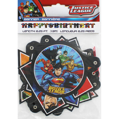 Justice League Happy Birthday Letter Banner From 1.50 GBP | The Works