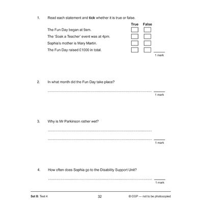 KS2 English SAT Buster 10-Minute Tests: Reading By CGP Books | The Works