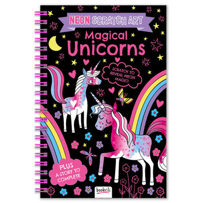 Neon Scratch Art: Magical Unicorns By Bookoli | The Works