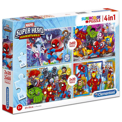 Marvel Superhero Adventures 4-in-1 Jigsaw Puzzle Set From 9.00 GBP ...