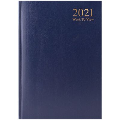 A6 Blue 2021 Week To View Diary From 0.50 GBP | The Works