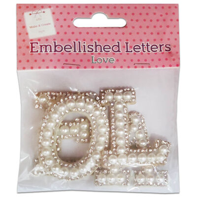Pearl and Dimond Embellished Love Letters From 0.50 GBP | The Works