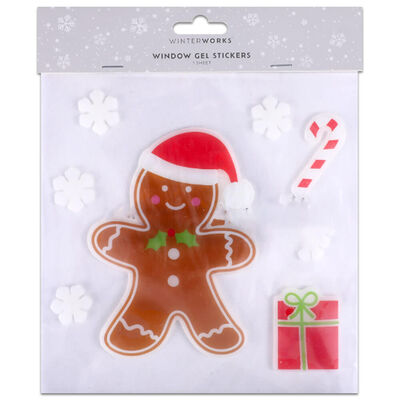 Gingerbread Man Window Gel Stickers From 1.00 GBP | The Works