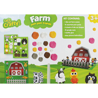 Farm Pom Pom Friends Craft Set From 0.25 GBP | The Works